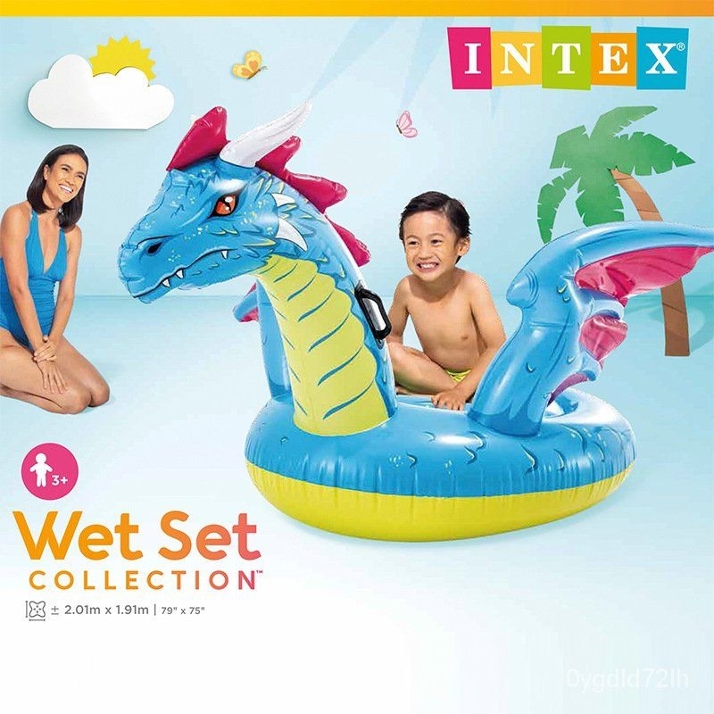 Intex 57563 Dragon Ride-On Floater for Kids Ages 3+(79 x 75in) | Shopee ...