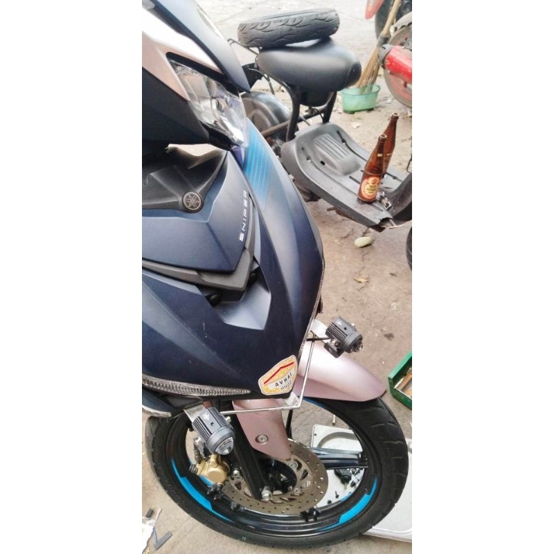 stainless MINI DRIVING LIGHT MDL BRACKET for sniper 150 v1/v2 and Douxo ...