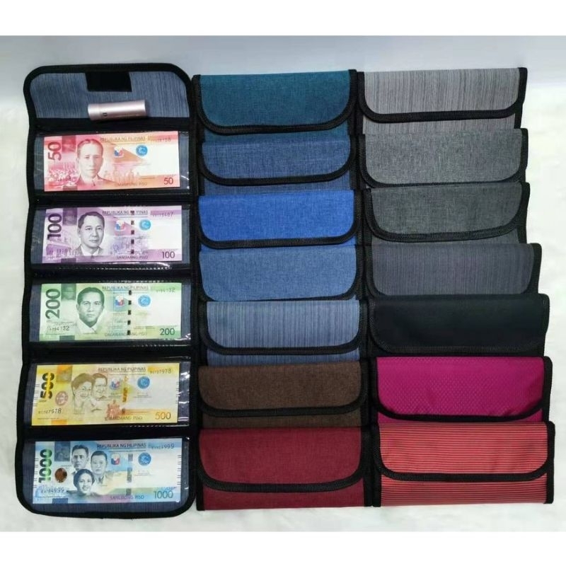 PLAIN POLYWASH MONEY BILLS ORGANIZER (5slots) | Shopee Philippines