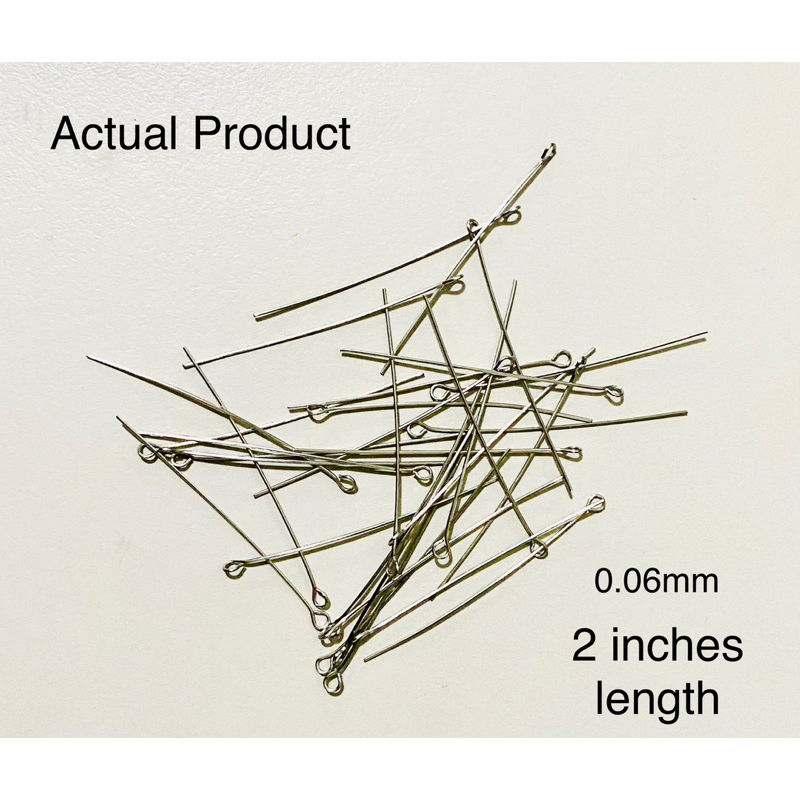 STAINLESS STEEL EYE PIN / Non Tarnish Eye Pin 0.05mm and 25mm | Shopee ...