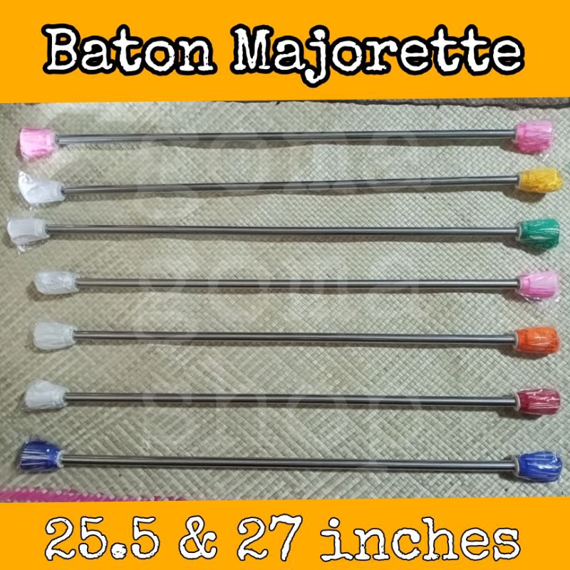 BATON MAJORETTE 25.5 INCHES CHROME HANDLE BAND MARCH DRUM AND LYRE ...