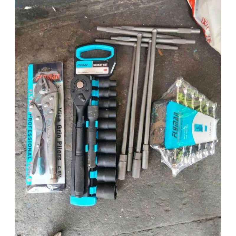 1set socket set 4pcs t-wrench/1set combination 6pcs/1pc vise grip ...