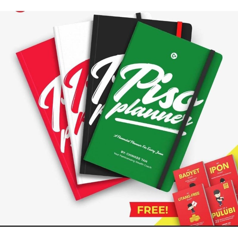 BUY PISO PLANNER AND GET 4 DIARY BOOKS FOR FREE BY CHINKEE TAN | Shopee ...