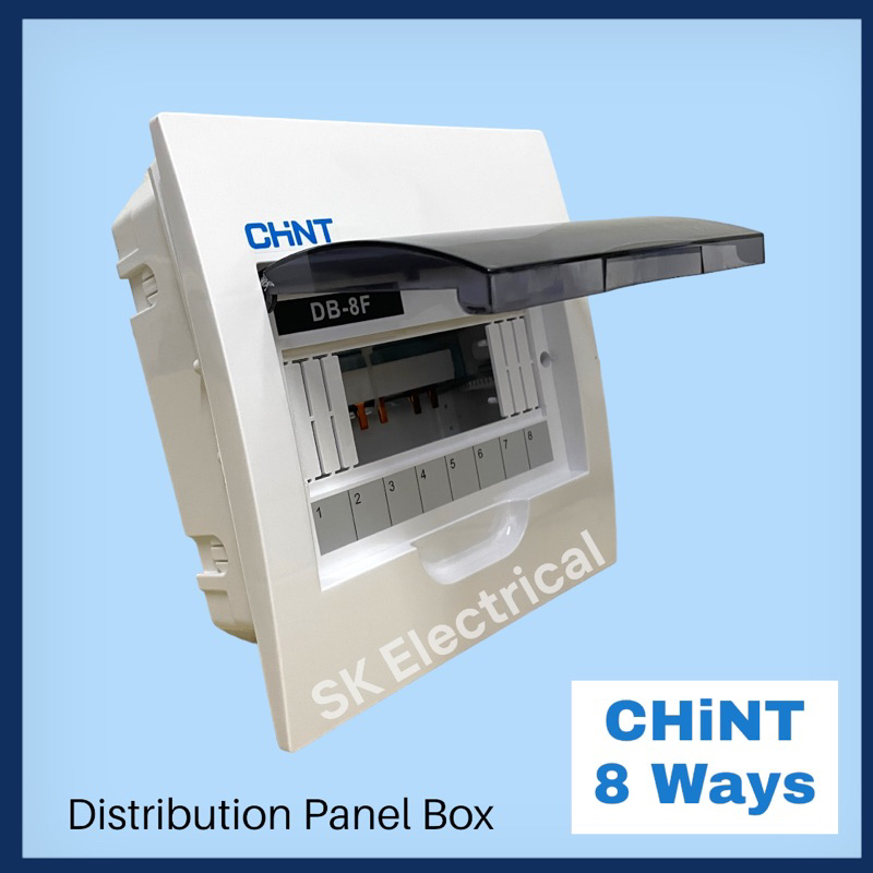 CHINT 8 Pole Distribution Panel Box Flush Type | SK ELECTRICAL | Shopee ...