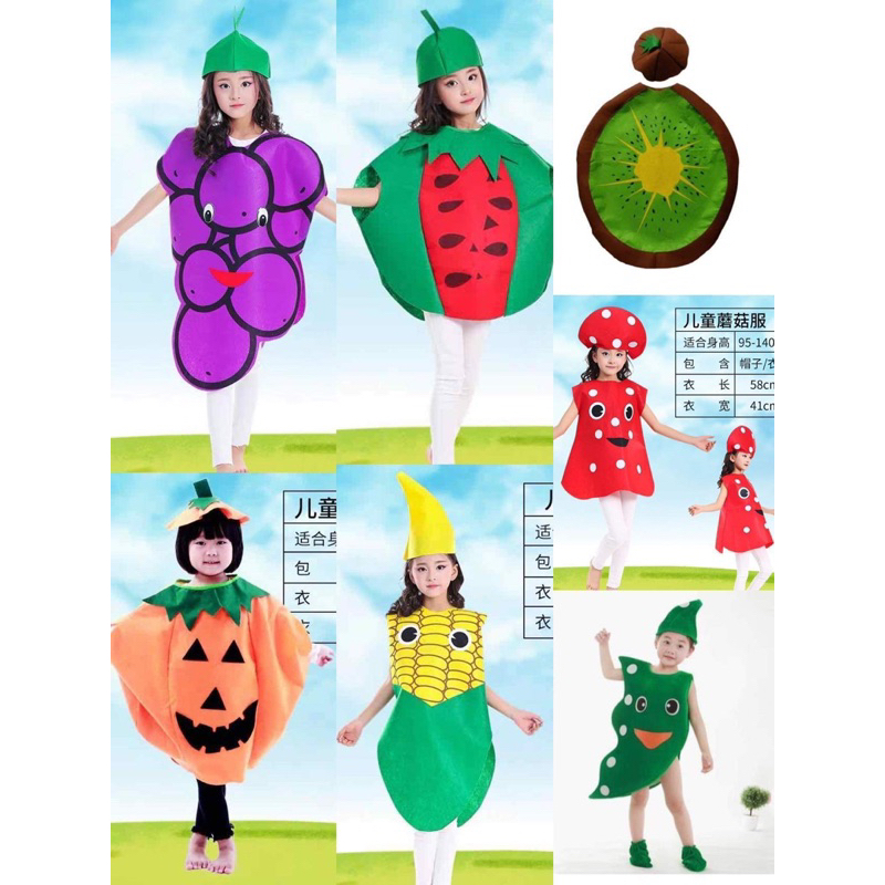 Nutrition Month Costume Fruits and Vegetables for Kids | Shopee Philippines