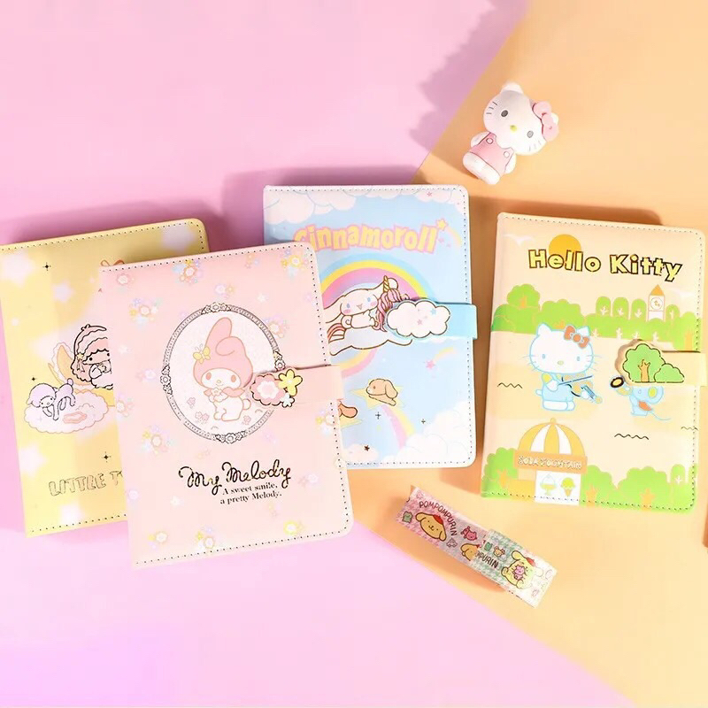 Sanrio Cinnamoroll Melody Diary Magnetic Notebook Cute Student Writing ...
