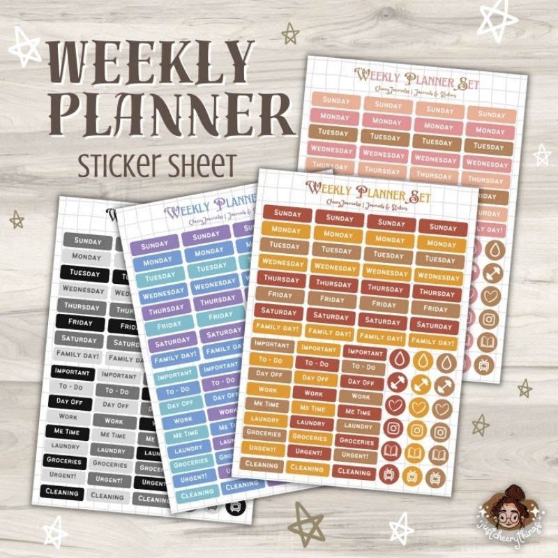 Weekly Planner Set Functional Sticker Set 75 in 1 for Journal Planner ...