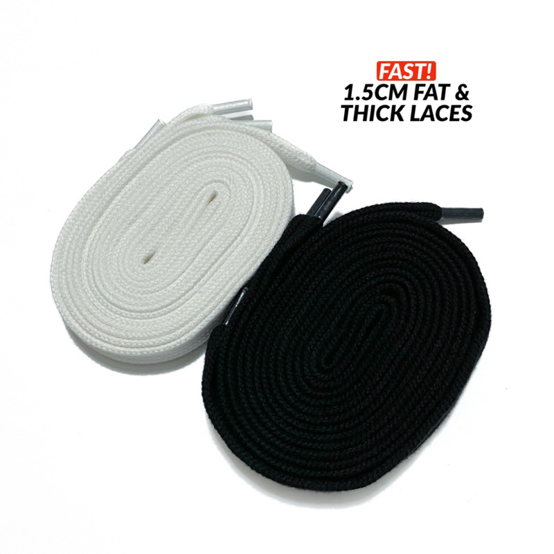 LAZE.PH Fat & thick cotton shoe laces w/ FREE aglets (1.4CM & 1.5CM ...