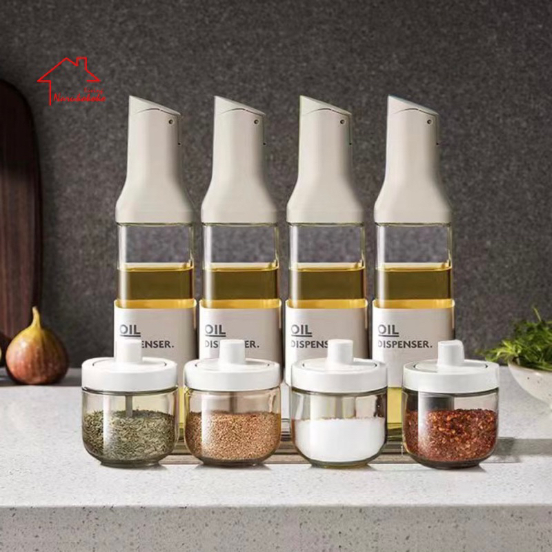 1PC Glass Oil Bottle Oil Dispenser Seasoning Spoon Bottle Condiments ...