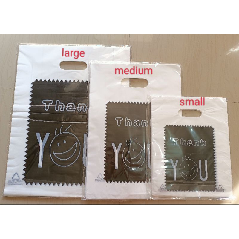 Printed plastic bag 70pcs per pack/ for gift/business | Shopee Philippines