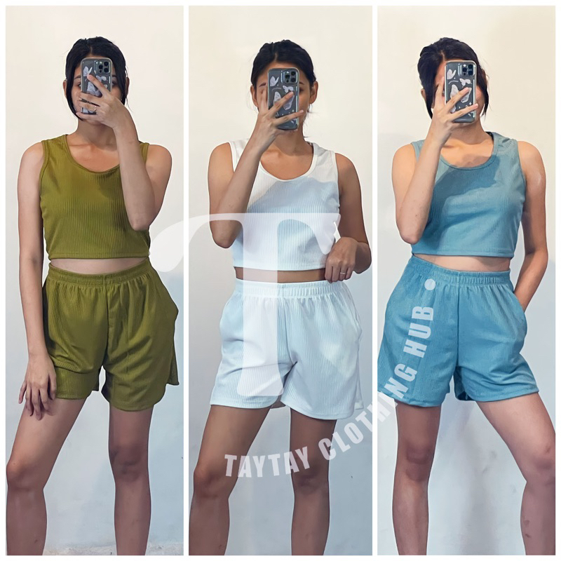 TEENS Mae Crop Top and Short Coordinates (S - M) | Shopee Philippines