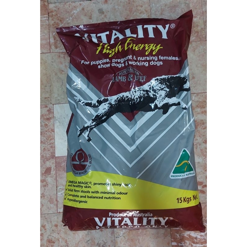 Vitality Hi-Energy Dog Food 15kg | Shopee Philippines