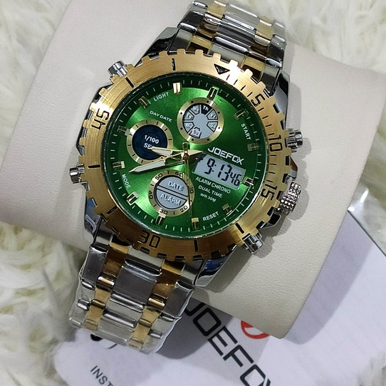 Sale!! Dual-Time Original JoeFox Men's Action Watch Full Metal Non ...