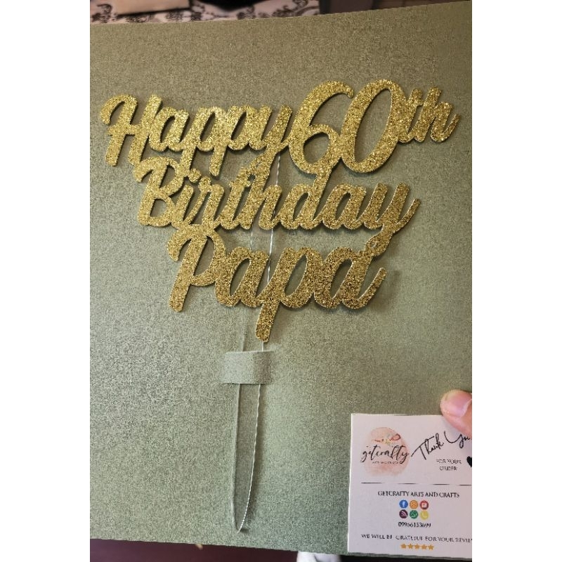 Happy 60th Birthday cake topper | Shopee Philippines