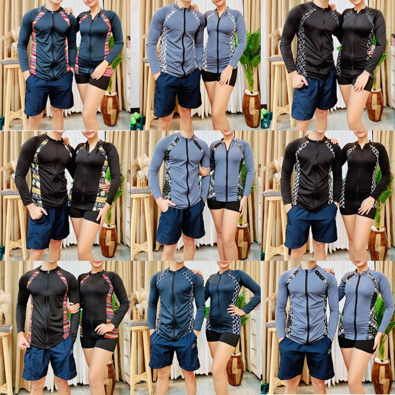 Couple Rush Guard with Zipper Front (Best Seller outfit this Summer ...