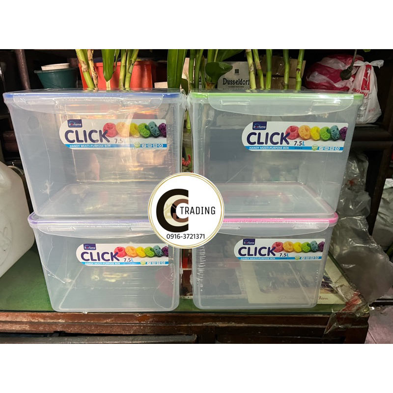 Click Food Container 7.5 Liters w/ Hadle (PER PIECE)/ Multi-purpose ...