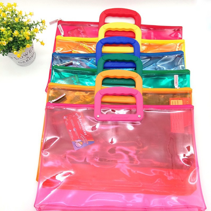 Expandable Plastic Envelope with Handle and zipper Lock | Shopee ...