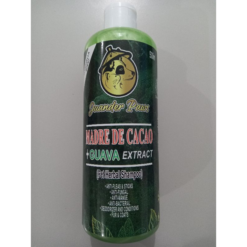 Juander Paws Madre De Cacao + Guava Extract (Pet Herbal Shampoo ...
