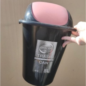 GARBAGE CAN/ basurahan 8 LITER Trashcan with Swing Cover OROCAN #8802 ...