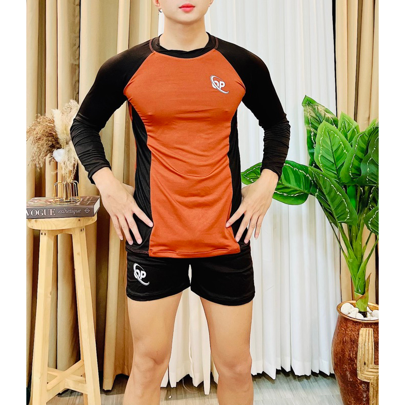 Men’s Rush Guard Long Sleeve Terno /Short (OP) | Shopee Philippines