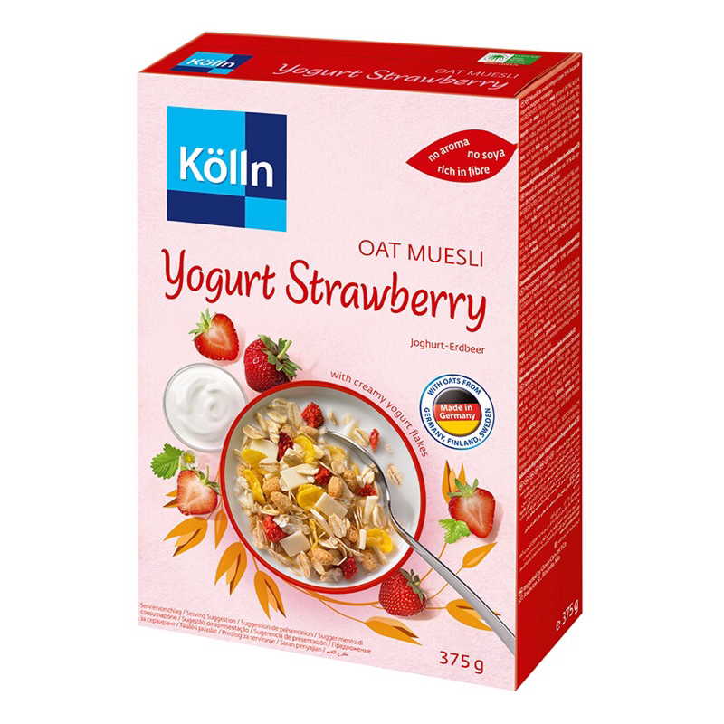 Kolln Oat Muesli Yogurt Strawberry 375g | Shopee Philippines