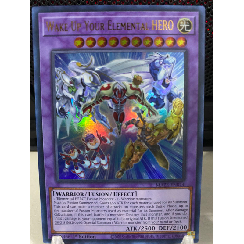 Wake Up Your Elemental HERO - MAZE-EN014 - Ultra Rare 1st Edition ...