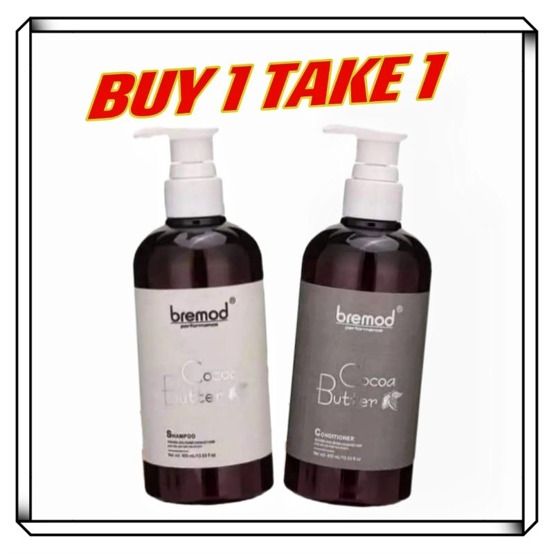 BUY 1 TAKE 1 Bremod Premium Cocoa Butter Hair Shampoo and Conditioner ...