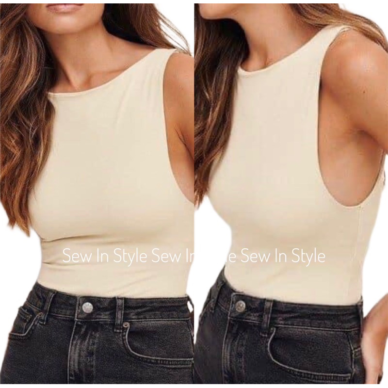 Isabelle Basic Halter Top (Double Lined Fabric) | Shopee Philippines