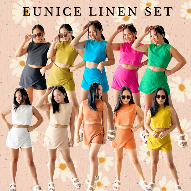 SSM EUNICE LINEN SET | Shopee Philippines