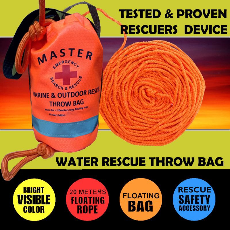 Water Rescue Throw Bag Emergengy Throw bag Floating Rope Rescue Rope ...