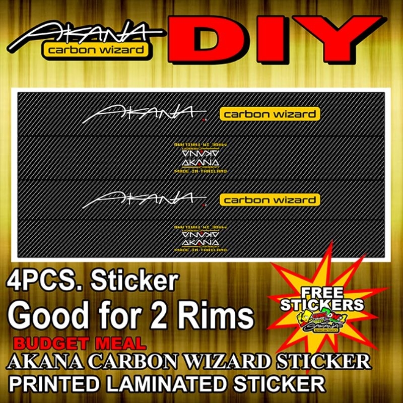 Akana Carbon Wizard Rim Sticker | Shopee Philippines