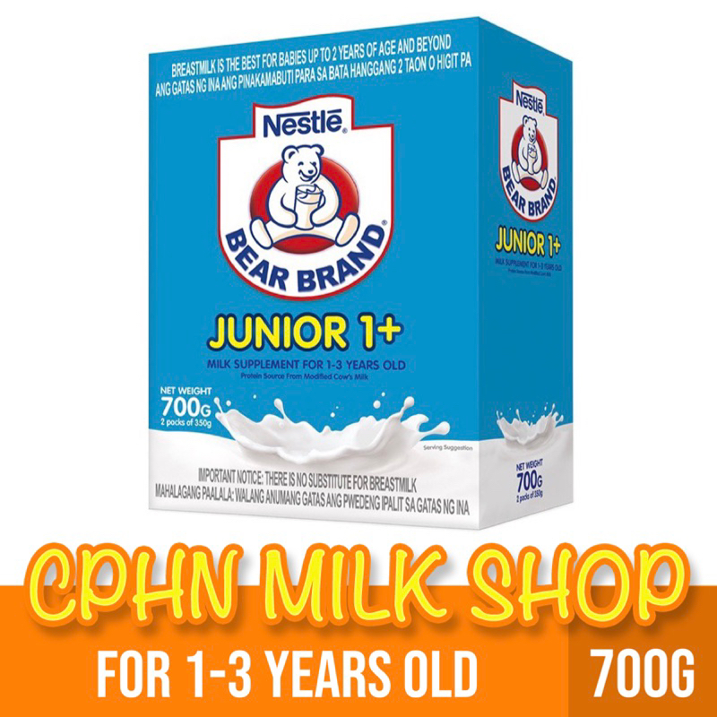 BEAR BRAND Junior 700g for 1-3 Years Old Milk Supplement | Shopee ...