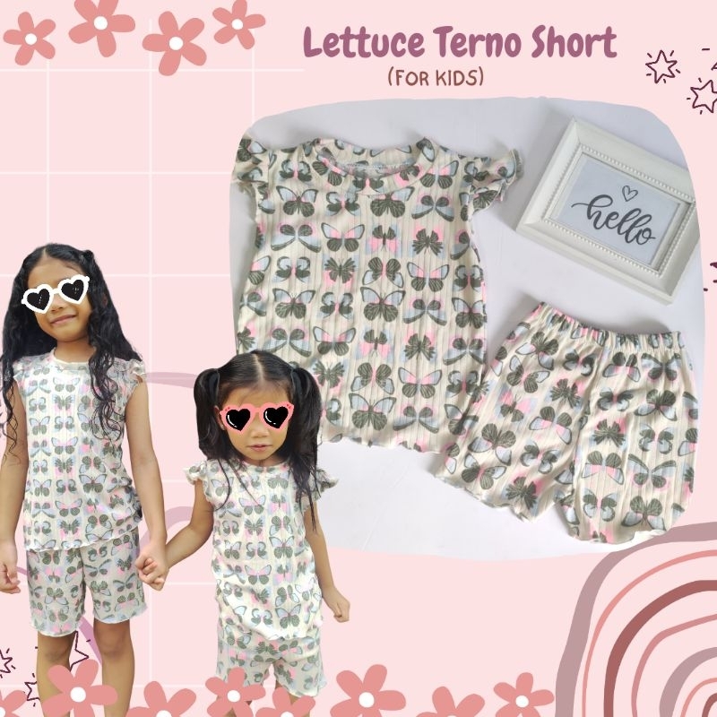 Butterfly sleeves Terno Short for kids/Short and Top Terno set for ...
