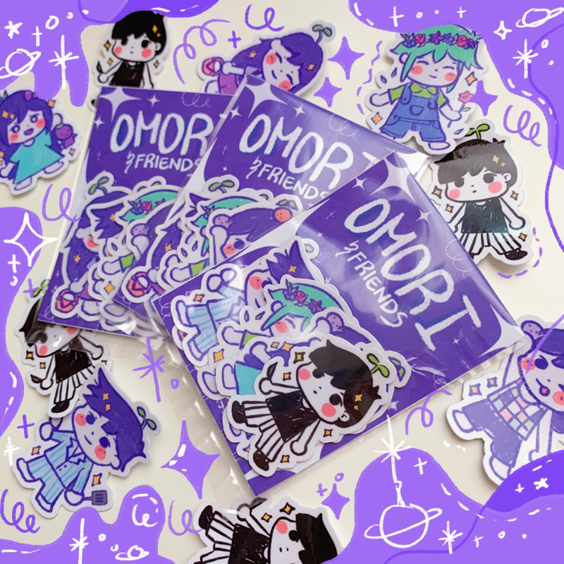 OMORI by Omocat Fan-merch: Omori and friends Waterproof Vinyl Sticker ...