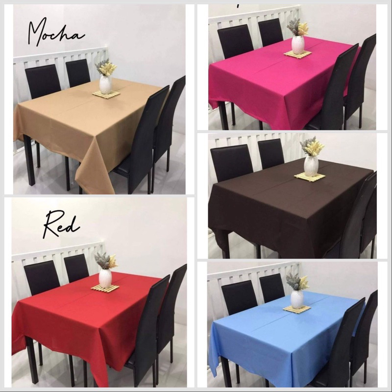 Katrina Table Cloth | Plain Table Cover 4seater,6seater | Shopee ...