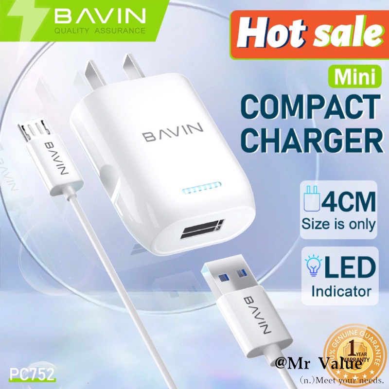 Gudoo Original BAVIN Fast Charger Adapter with Cable For Phone Android ...