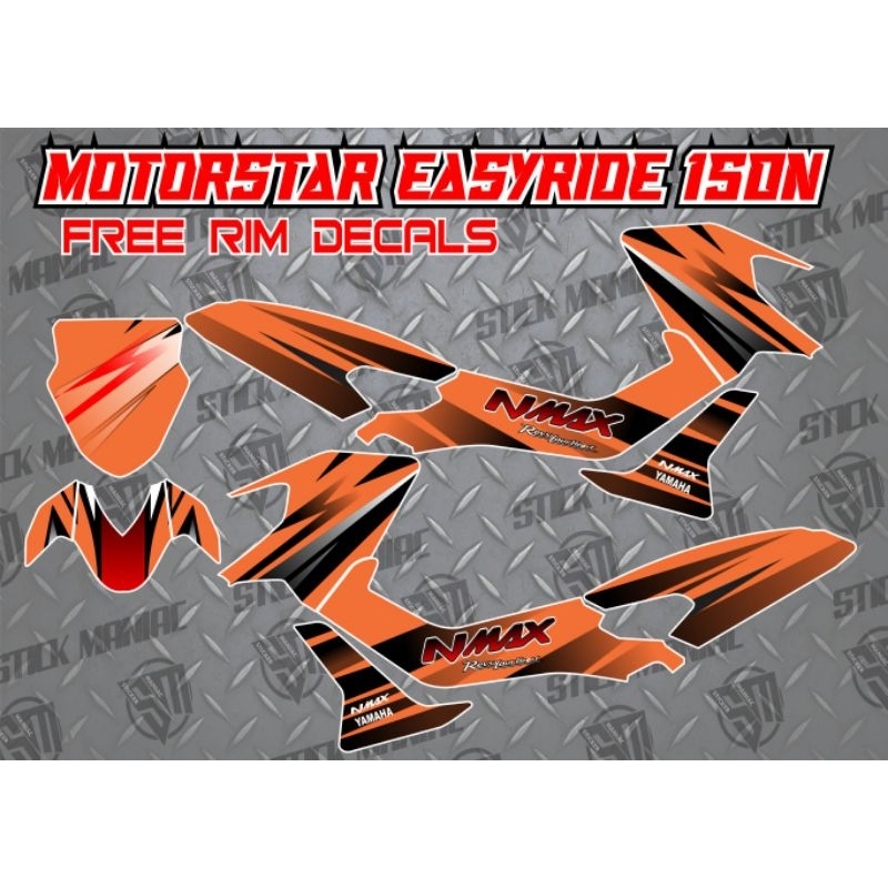 Motorstar Easyride 150n full body decals, free rim decals | Shopee ...
