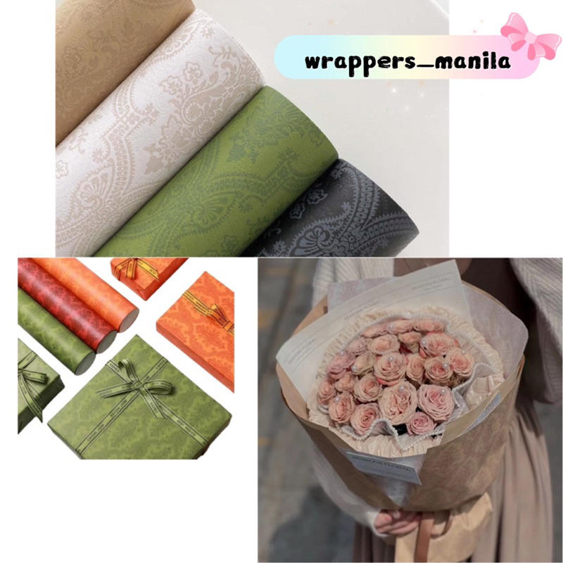 Vintage Print Korean Paper Gift and Bouquet Wrapping Paper (Waterproof ...