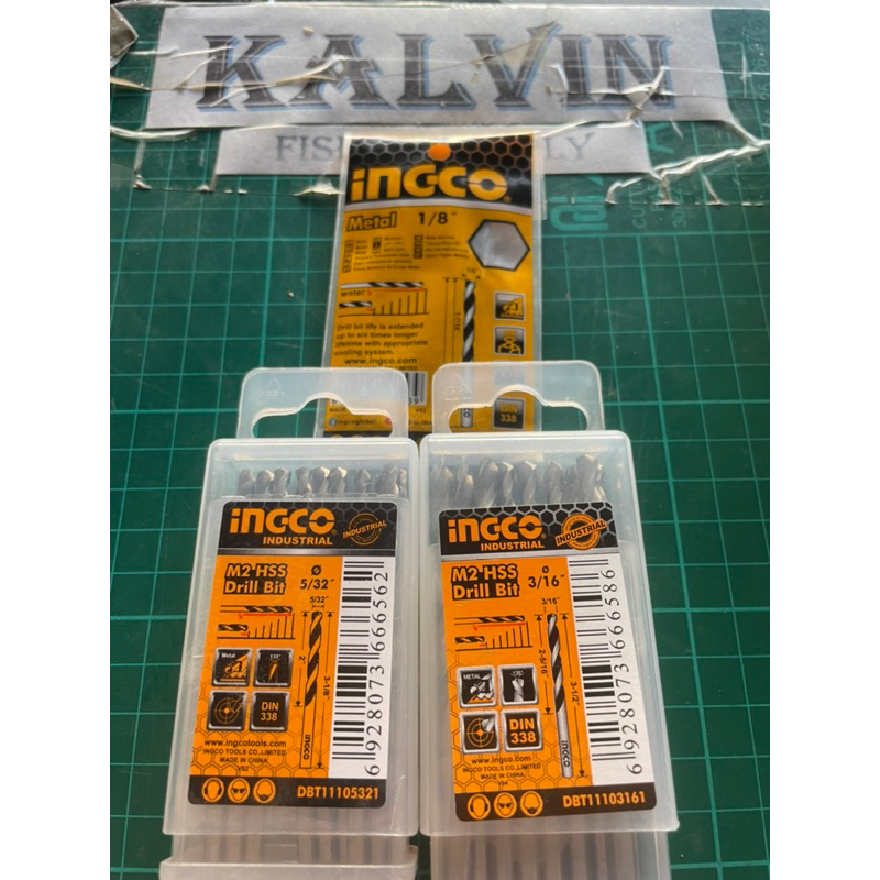 INGCO DRILL BIT 1/8 5/32 3/16 METAL AT KAHOY | Shopee Philippines