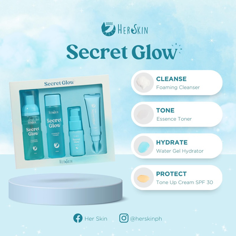 HerSkin - Secret Glow 4in1 Skincare Set | Shopee Philippines