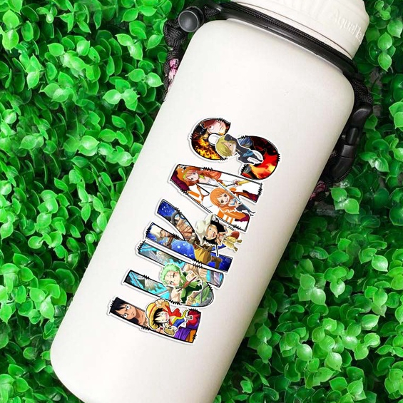 Personalized ONE PIECE Name Vinyl Sticker Waterproof luffy for tumbler ...
