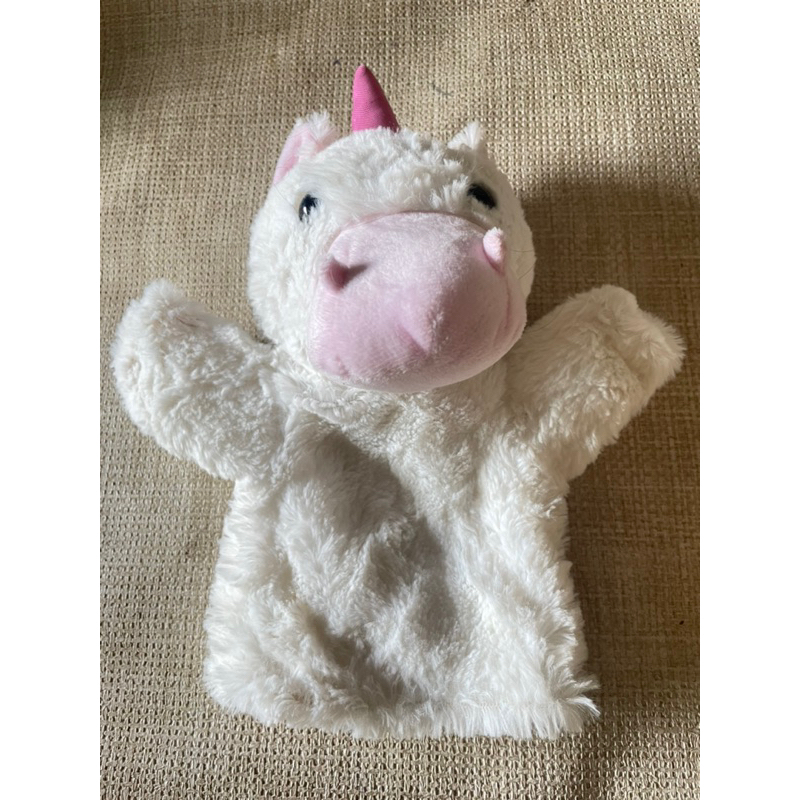 Fluffy Unicorn Plush Hand Puppet | Shopee Philippines