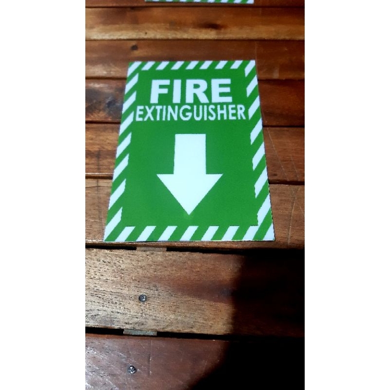 FIRE EXTINGUISHER SIGN GREEN PVC TYPE | Shopee Philippines