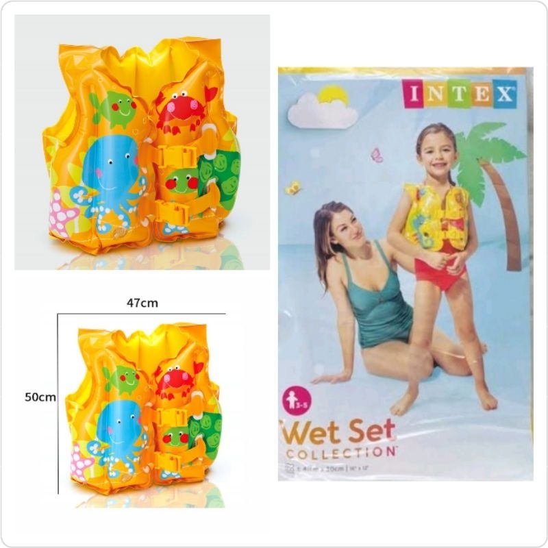 Intex 59661 tropical Buddies Swim Vest Kids Inflatable Swimming Pool ...