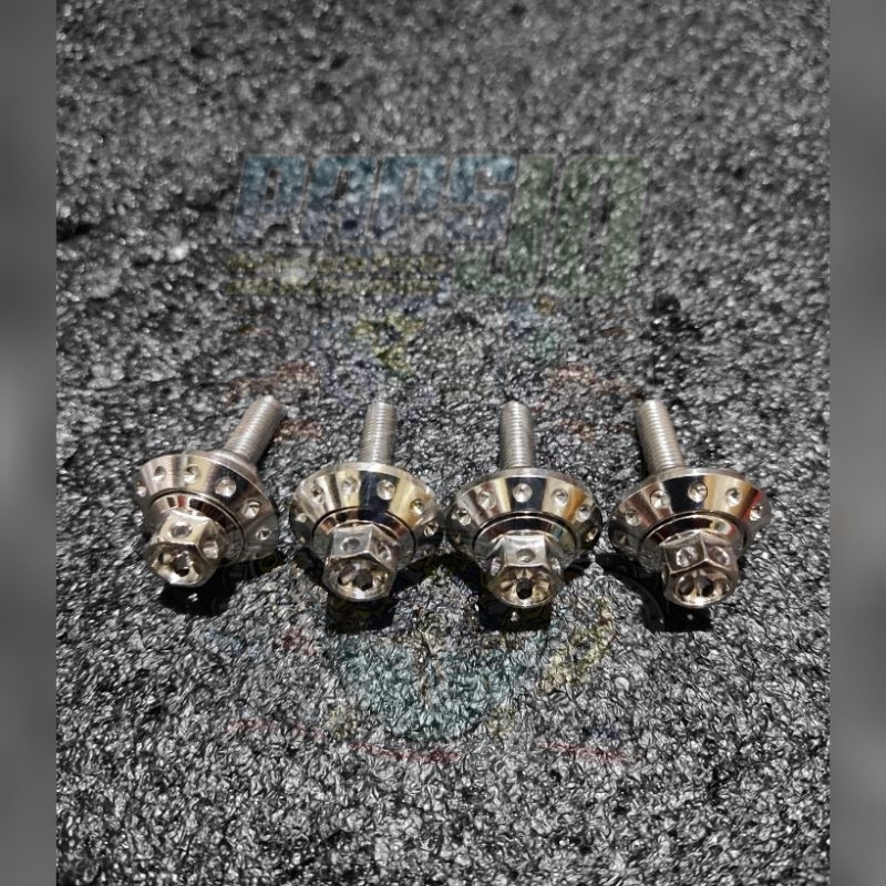 HENG VISOR BOLT WITH DOTTED WASHER SET NMAX V1 V2/AEROX V1 V2/ADV 4PCS ...