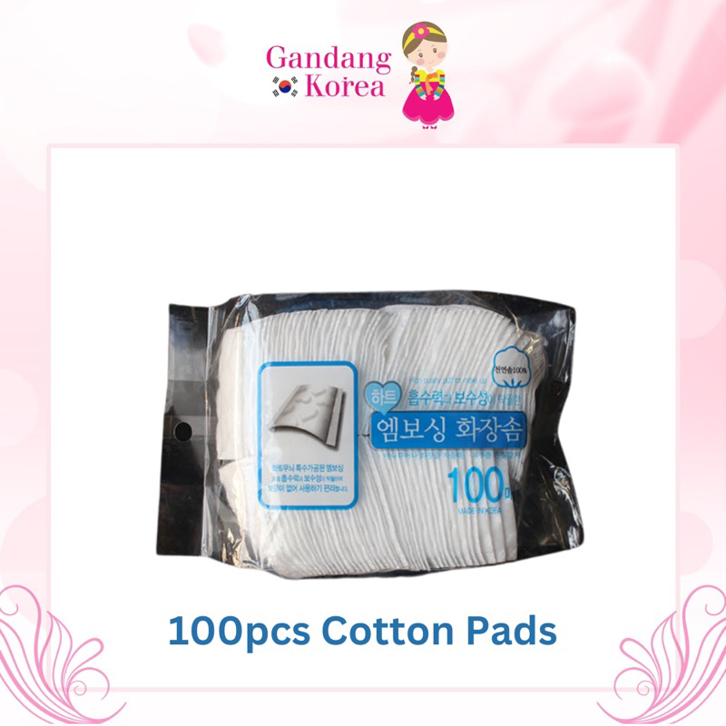 Korean Double-sided Cosmetic Cotton Pads Korean Brand 100pcs | Shopee ...