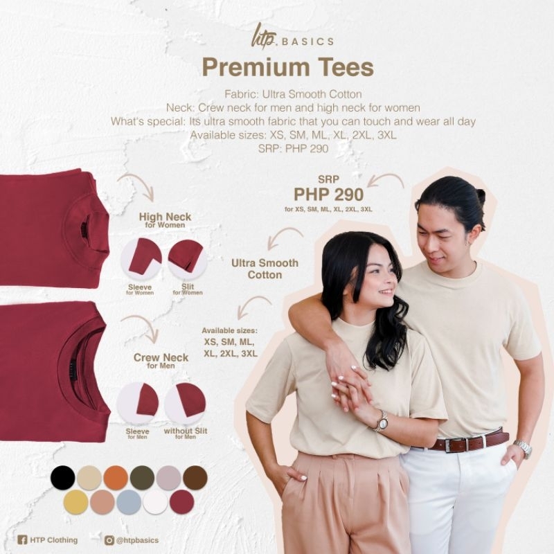 HTP Basics Premium Tees (Women) | Shopee Philippines
