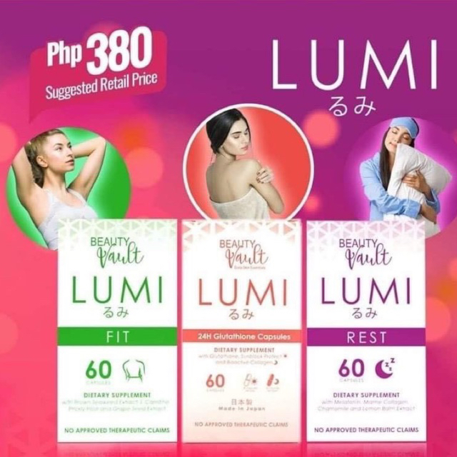 LUMI 24H GLUTATHIONE , FIT & REST CAPSULE | Shopee Philippines