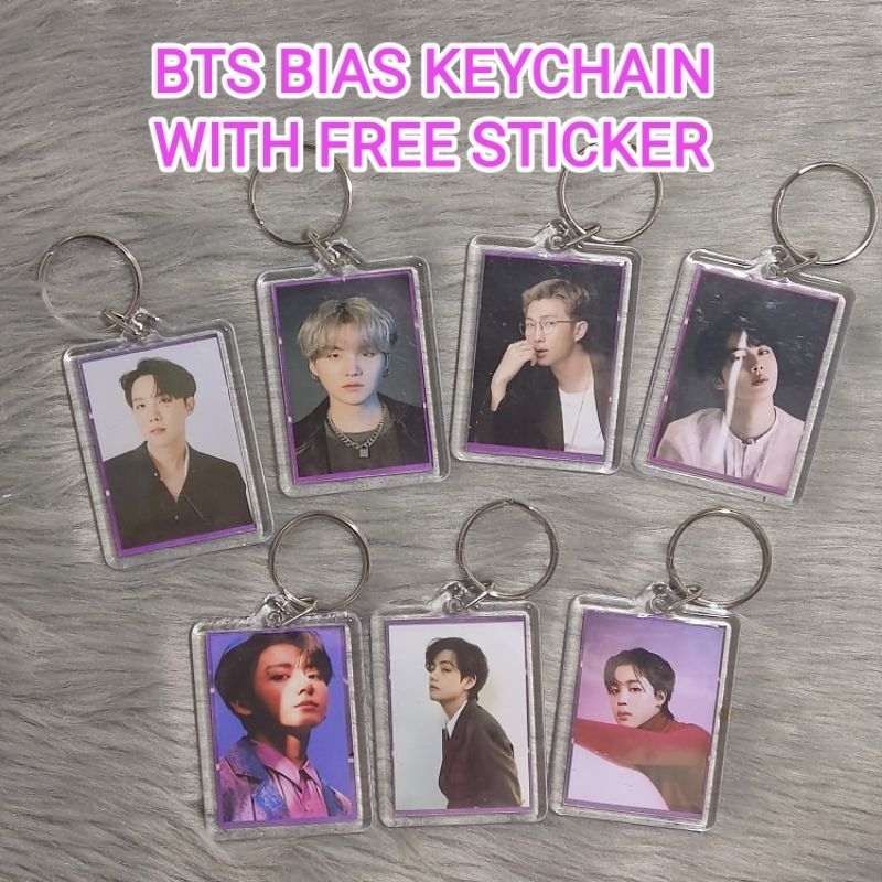 BTS BIAS KEYCHAIN WITH FREE STICKER | Shopee Philippines