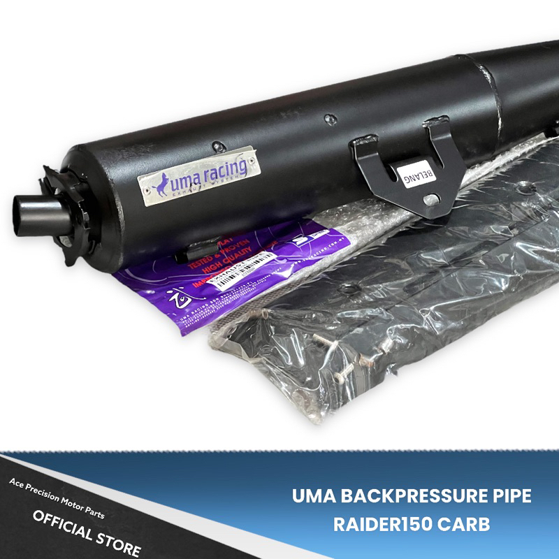 UMA RACING BACKPRESSURE EXHAUST PIPE (UMA PIPE) RAIDER150 CARB | Shopee ...